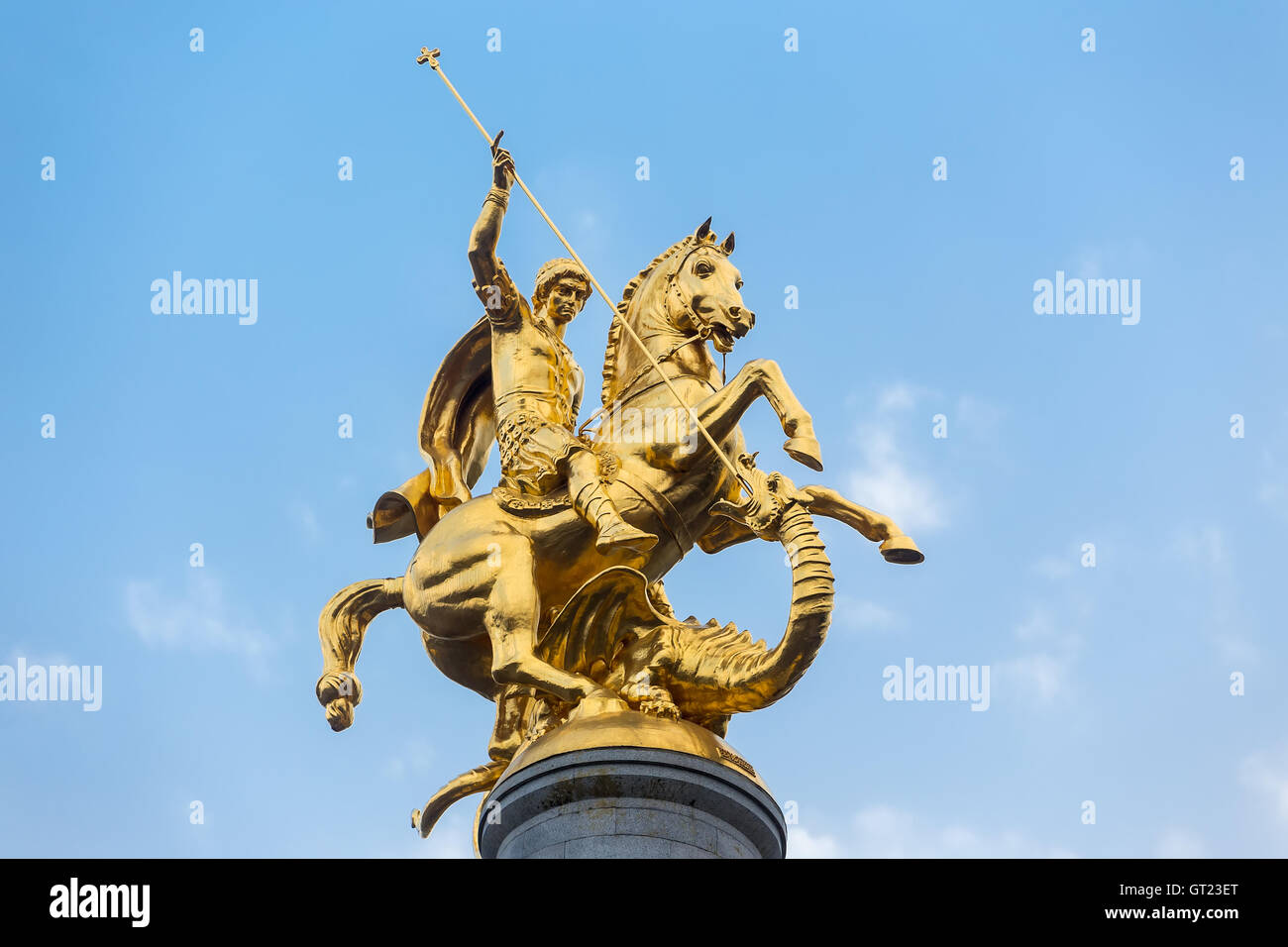 Statue of St. George and the dragon in Tbilisi, Georgia Stock Photo - Alamy