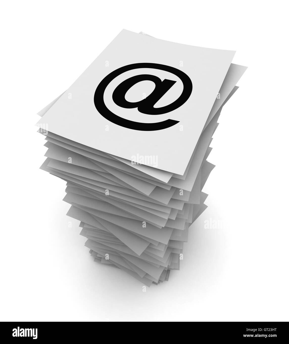 e mail stack concept 3d illustration Stock Photo - Alamy