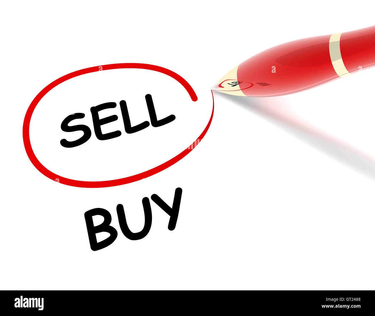 sell buy concept 3d illustration Stock Photo - Alamy