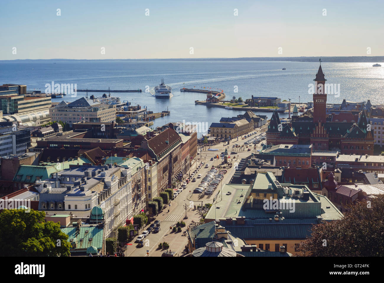 Aerial view of the beautiful city - Helsingborg, Sweden Stock Photo - Alamy