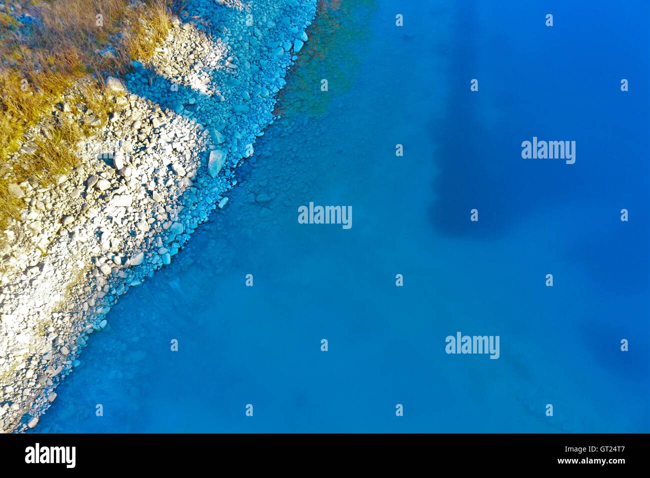 Lake Tekapo shore Stock Photo - Alamy