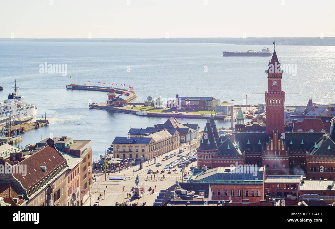 Aerial view of the beautiful city - Helsingborg, Sweden Stock Photo - Alamy