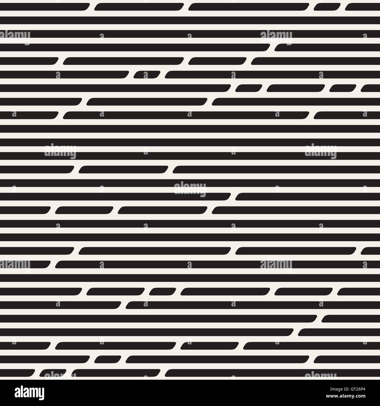 Vector Seamless Black and White Irregular Rounded Dash Lines Pattern ...