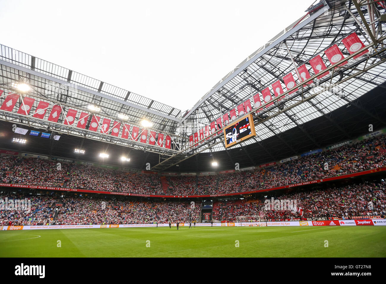 Amsterdam, Netherlands- July 26, 2016: Interior view of the full ...