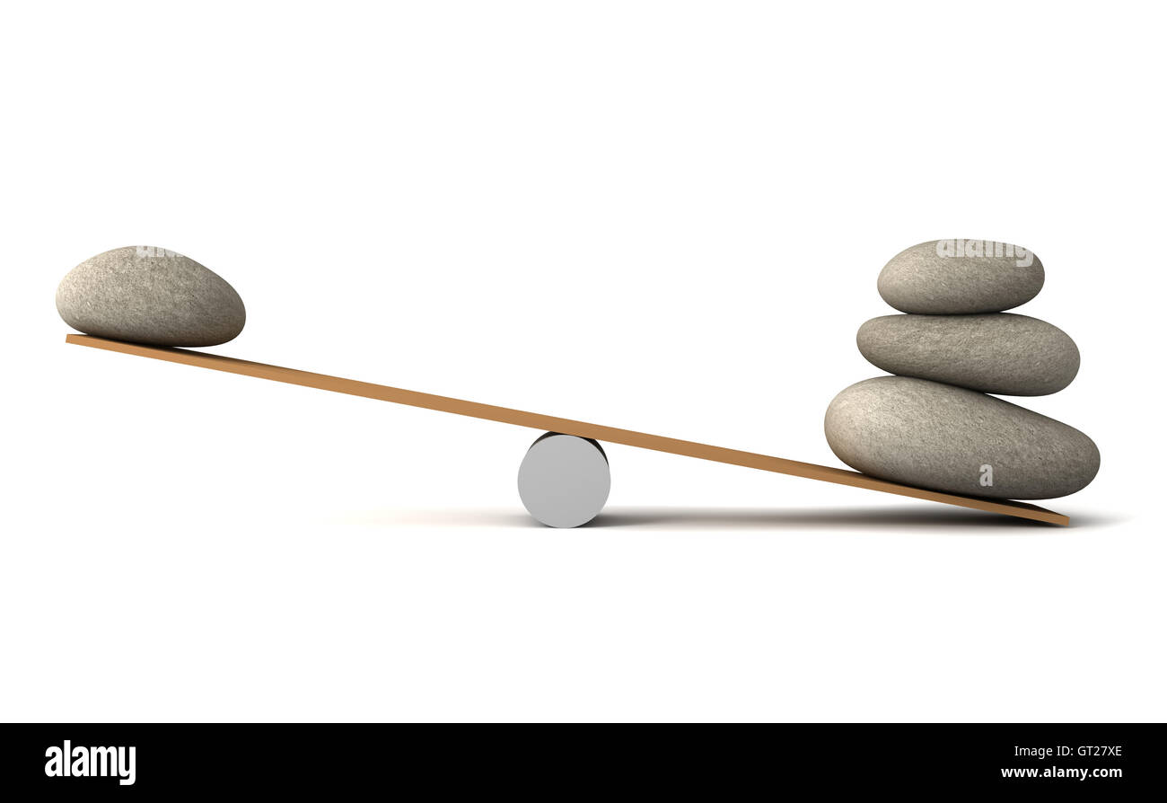 balancing stones concept 3d illustration Stock Photo - Alamy