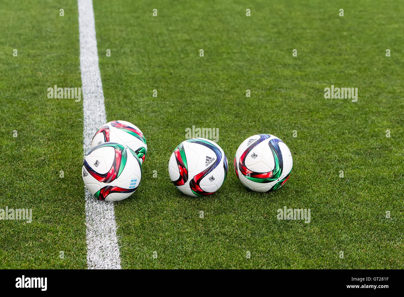 Thessaloniki, Greece - June 24, 2016: Greek Superleague ball on the ...