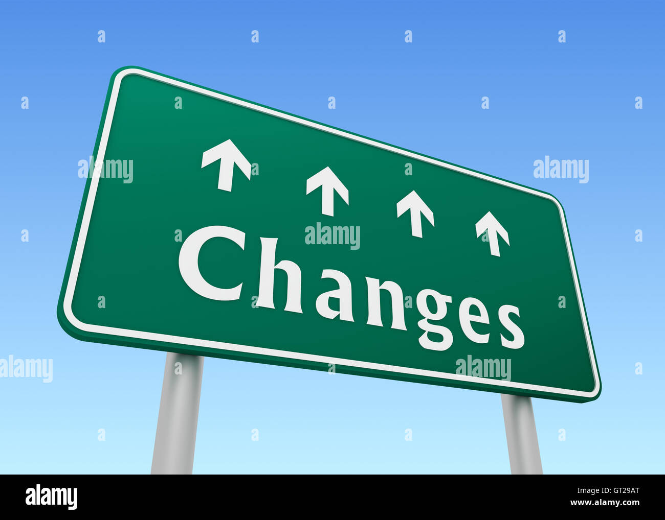 changes sign concept 3d illustration Stock Photo - Alamy