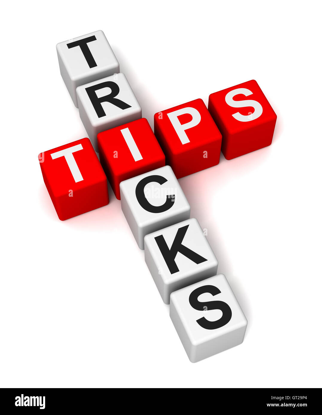 tips and tricks cubes concept 3d illustration Stock Photo - Alamy