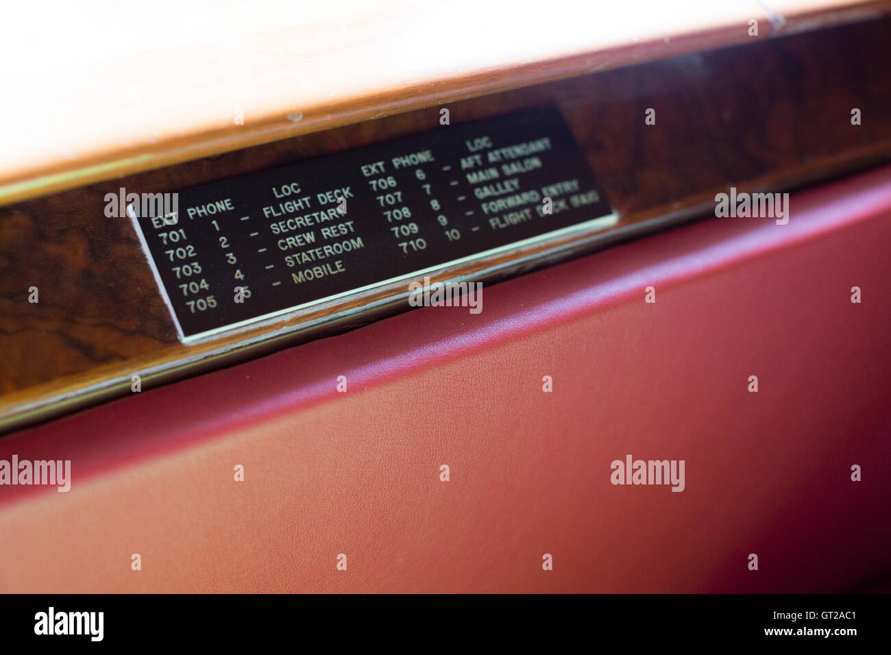 Old style jet engine passenger aircraft showing details of the ...