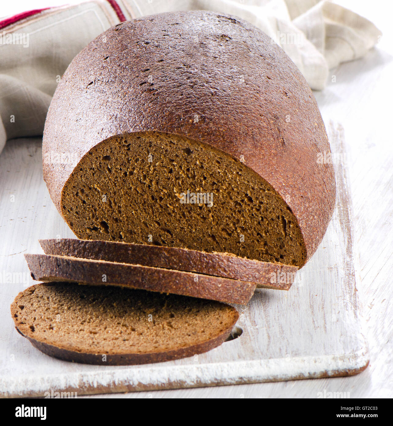 Bread on a cutting board. Selective focus Stock Photo - Alamy