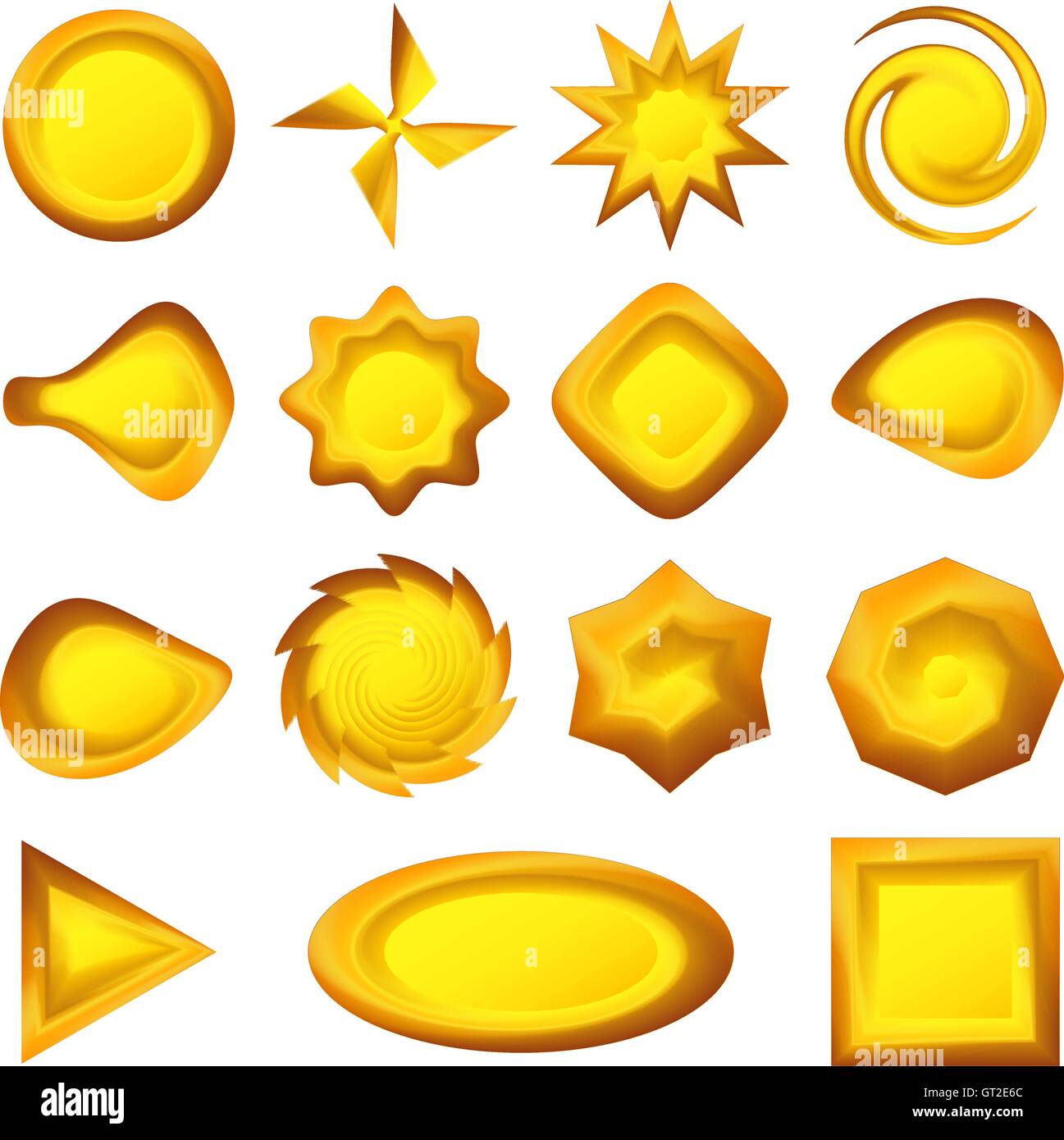 Round interface buttons cartoon color button hi-res stock photography ...