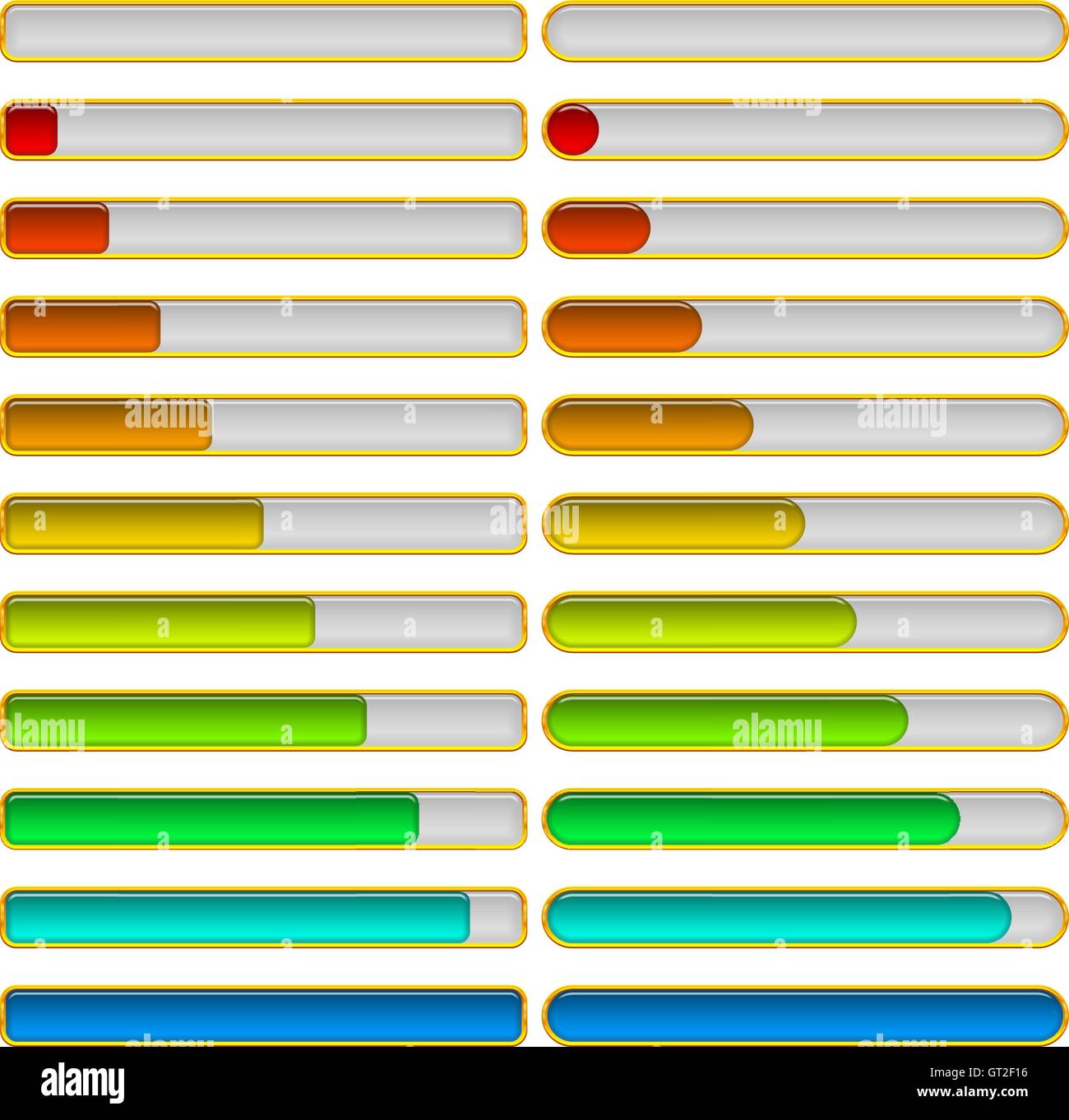 Progress Bars Set Stock Vector Image & Art - Alamy