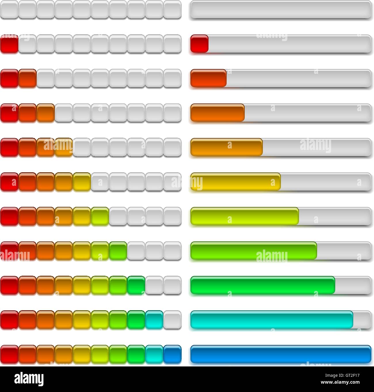 Progress Bars Set Stock Vector Image & Art - Alamy