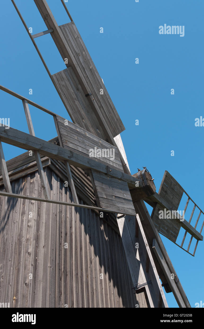 Big propeller of old wooden windmill Stock Photo - Alamy