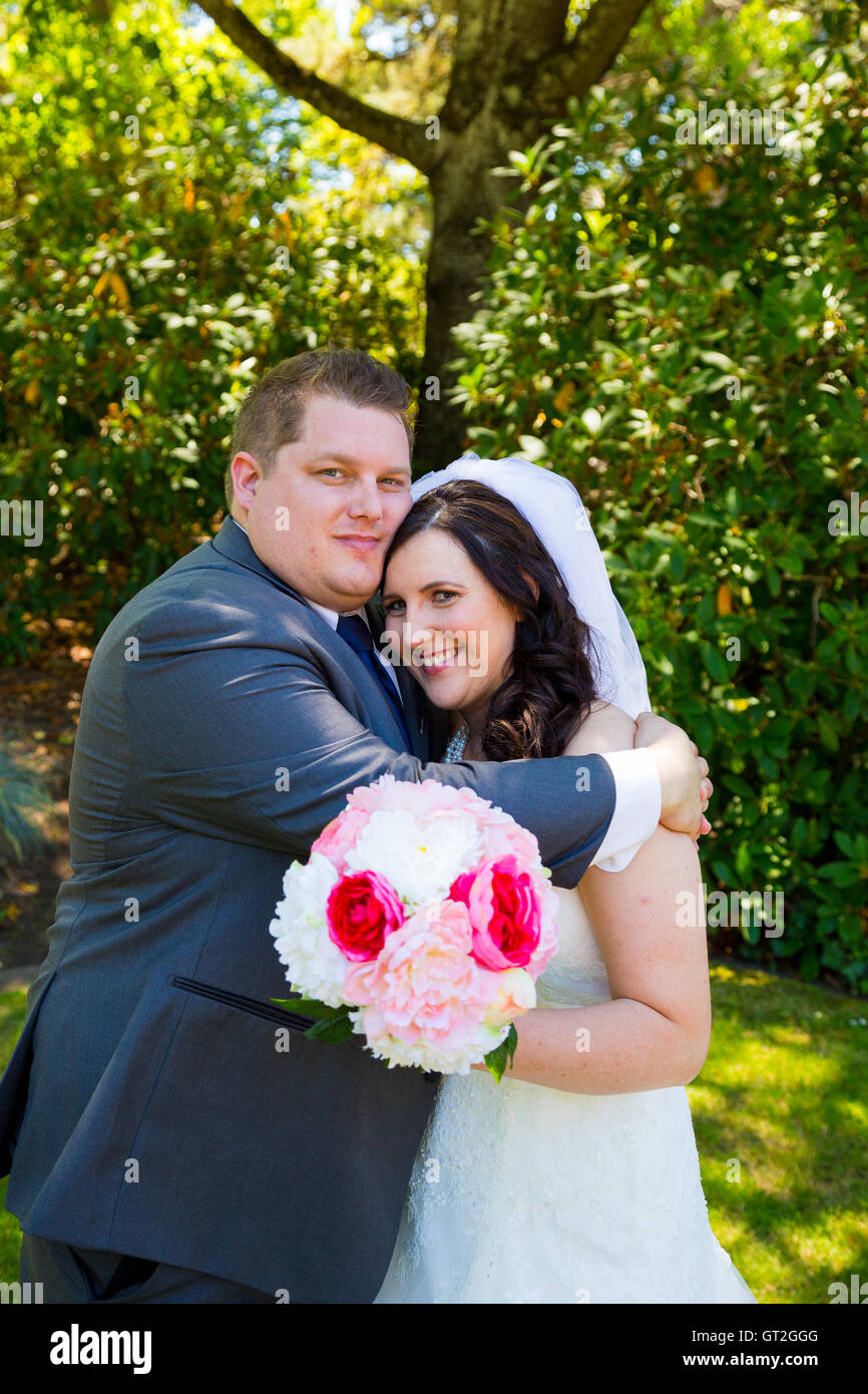 Bride and Groom Wedding Day Stock Photo - Alamy