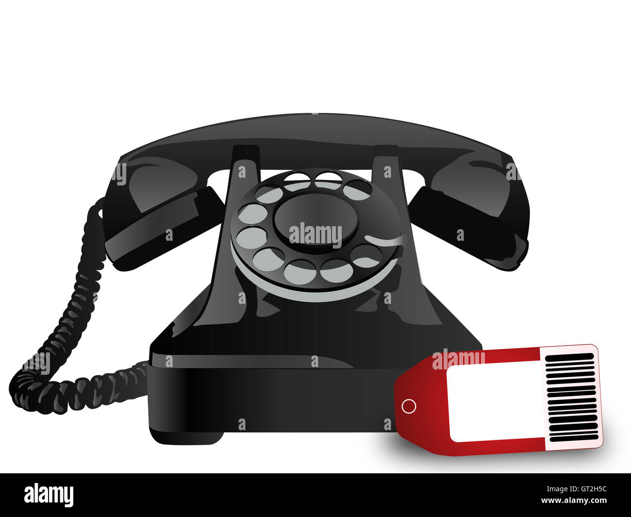 Old push button phone Cut Out Stock Images & Pictures - Alamy