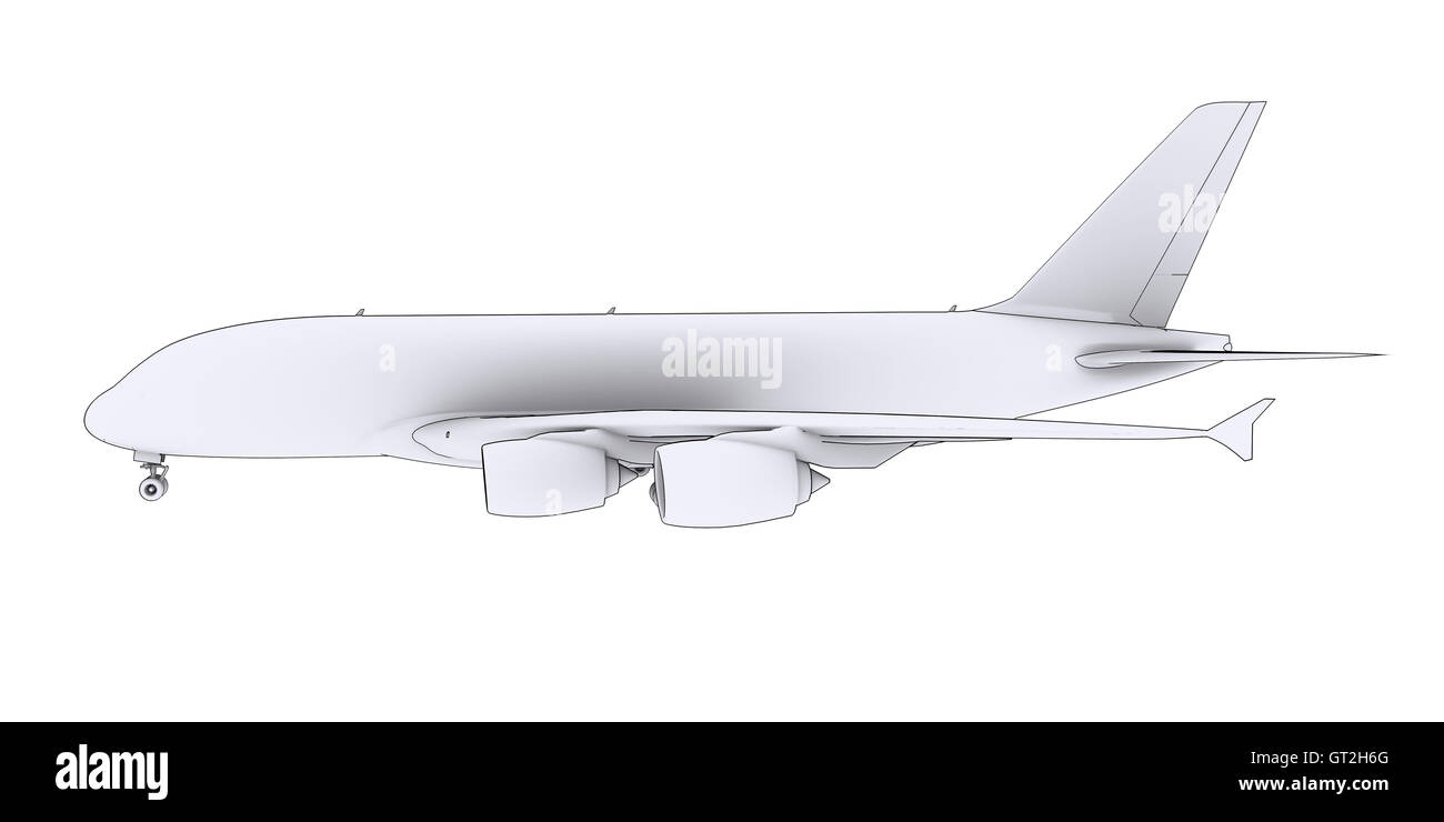 Large white plane Stock Photo - Alamy