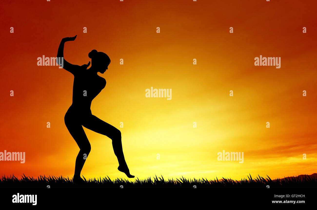 dancer at sunset Stock Photo - Alamy
