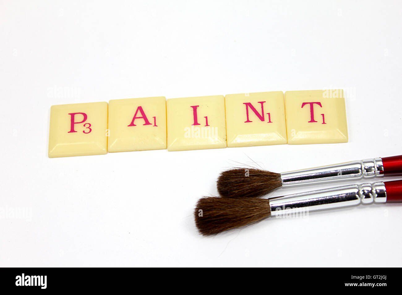 paint word with Stock Photo - Alamy