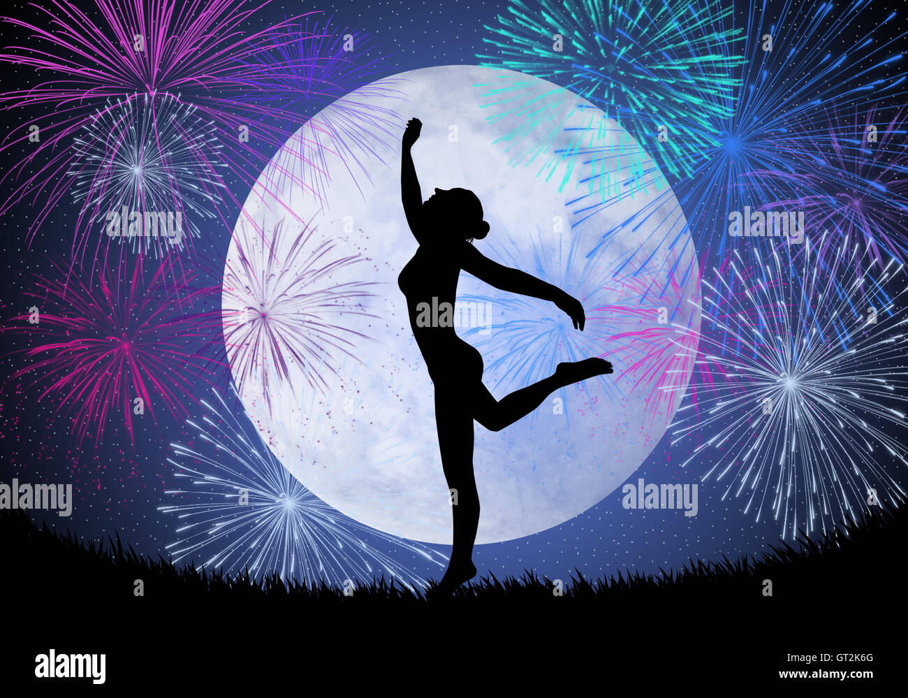 dancer in the night Stock Photo - Alamy