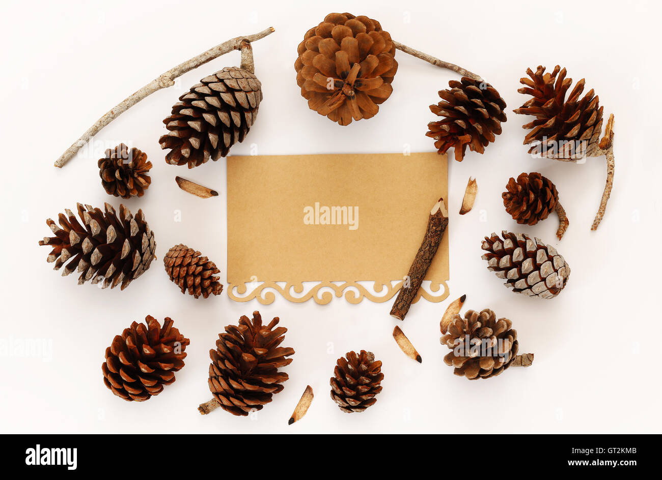 Blank white card pine hi-res stock photography and images - Alamy