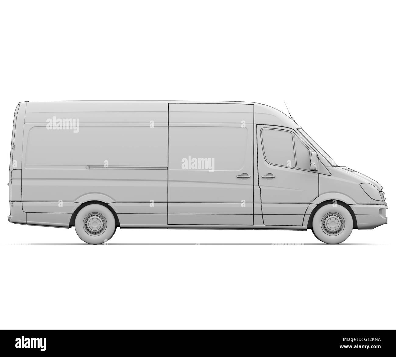 Sketch white van Stock Photo - Alamy