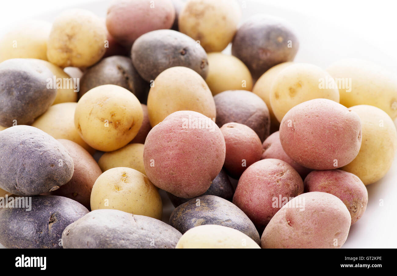 Raw Fingerling potatoes ,close up for background Stock Photo - Alamy