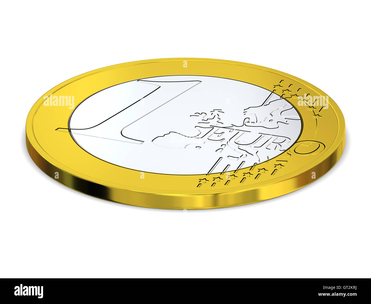 One Euro coin Stock Photo - Alamy