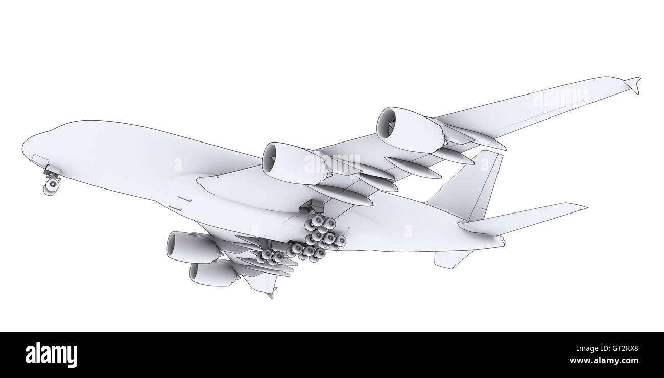 Large white plane Stock Photo - Alamy