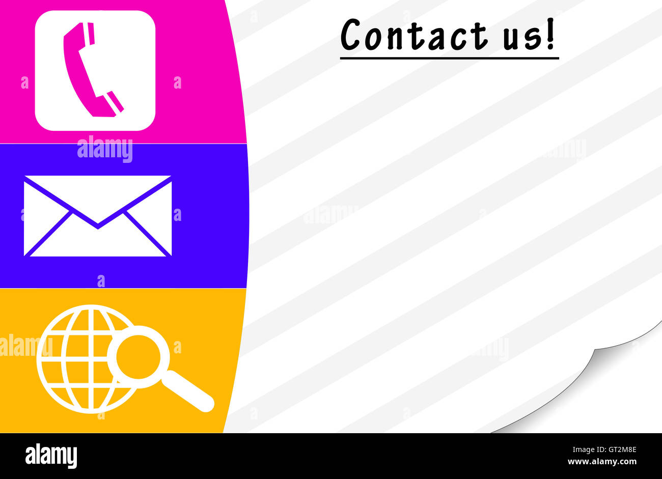 contact us card Stock Photo - Alamy