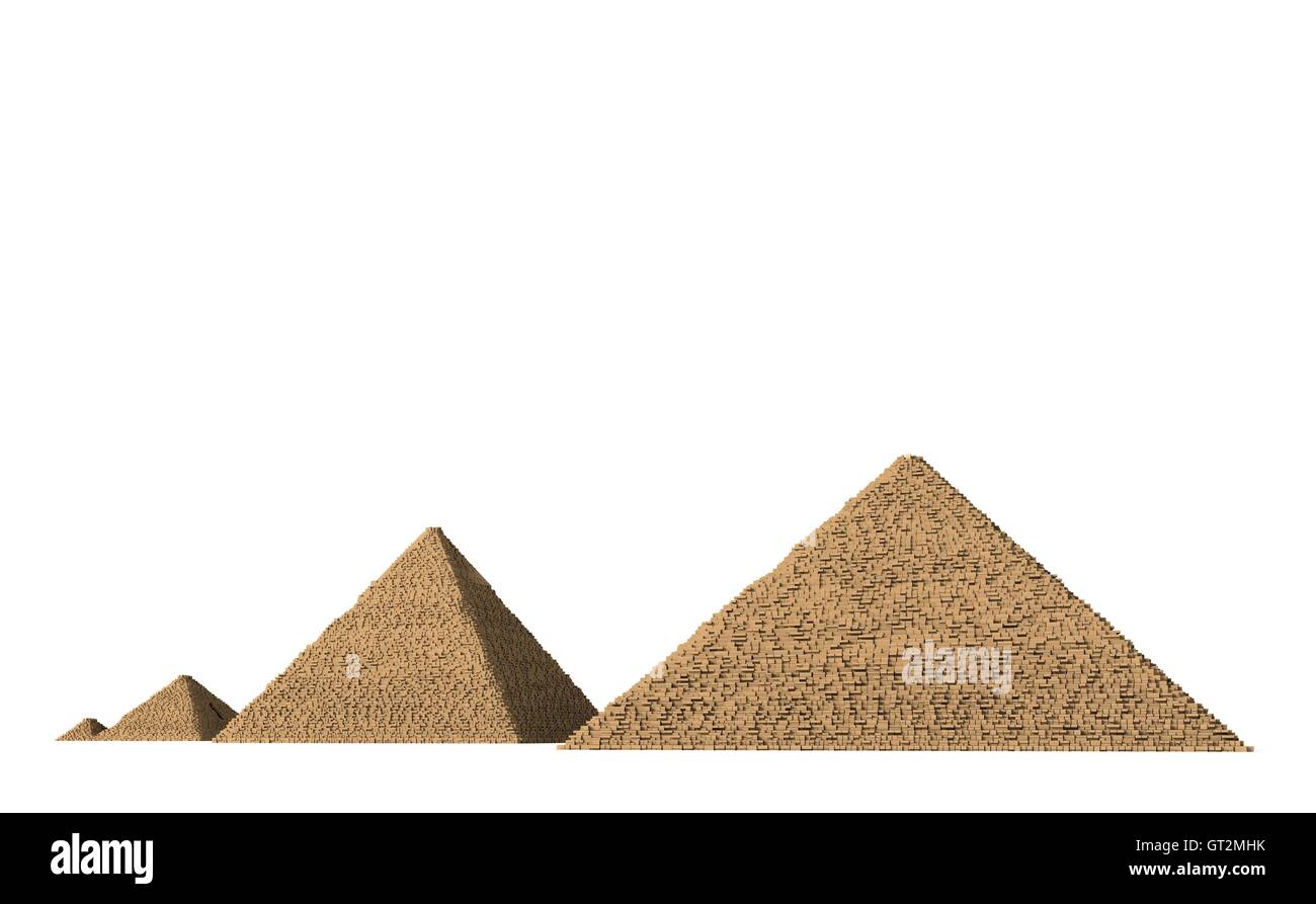 Giza pyramid complex 3 Stock Photo - Alamy