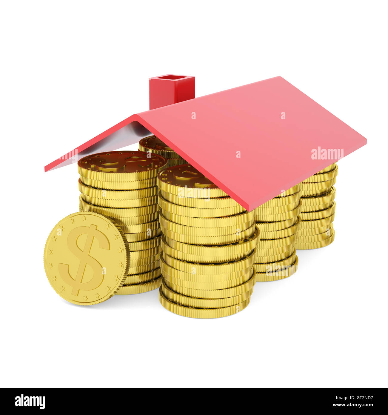 House of gold coins Stock Photo - Alamy