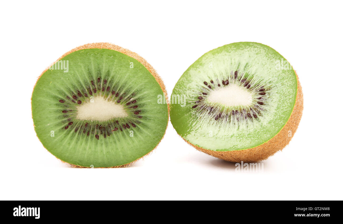 Two slices kiwi fruits. Close-up Stock Photo - Alamy