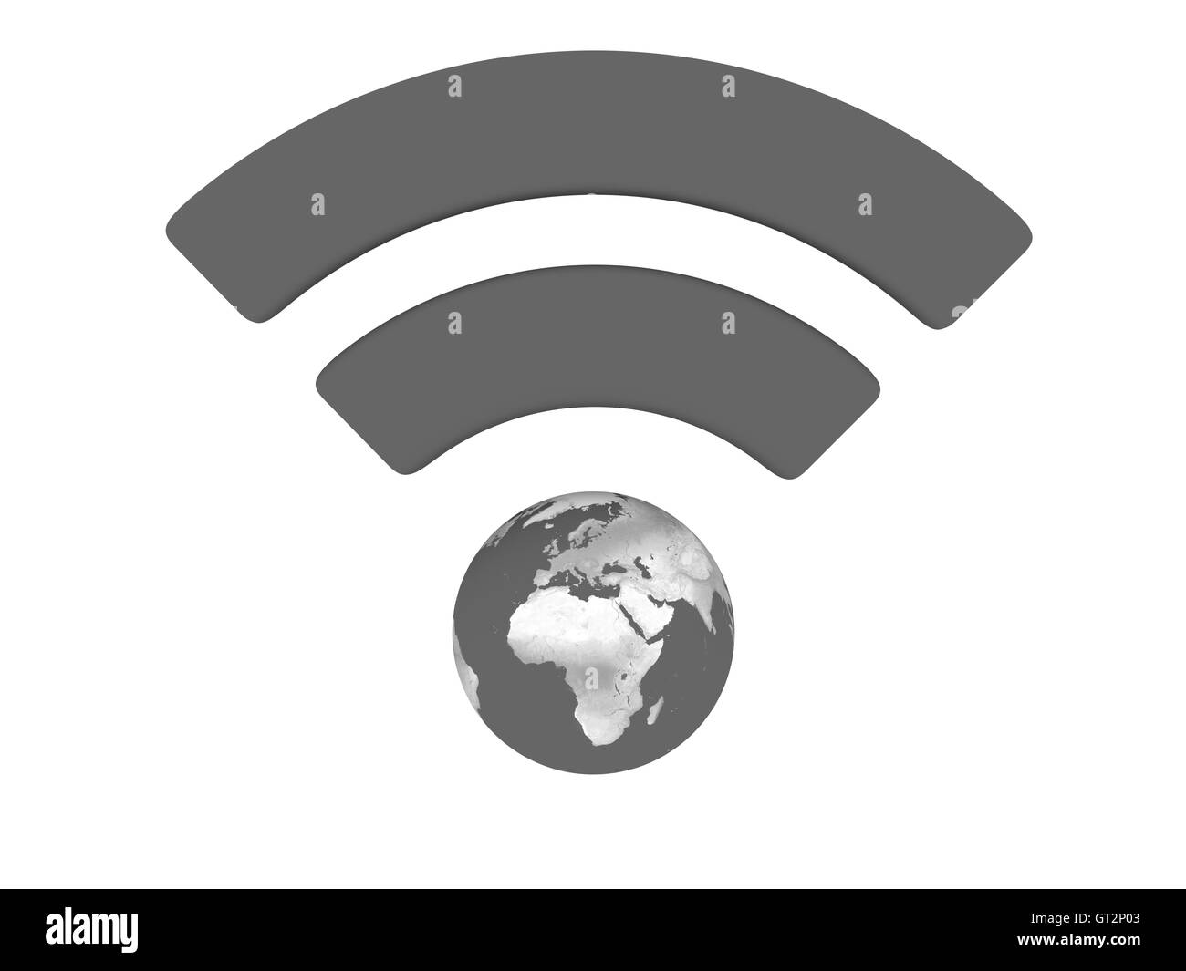 Grey WiFi symbol Stock Photo - Alamy