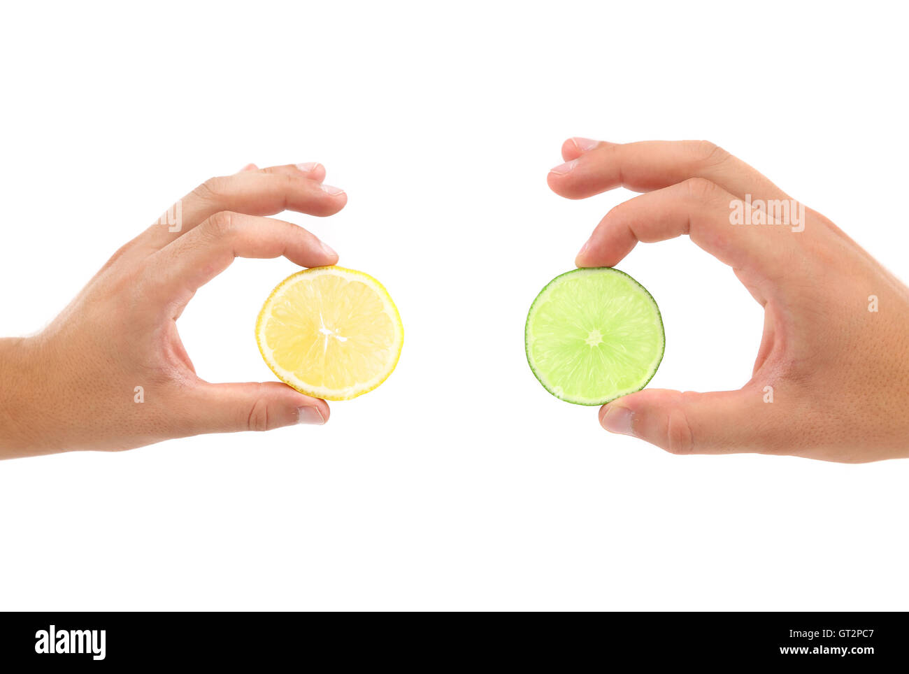 Slices lemon lime two hi-res stock photography and images - Alamy