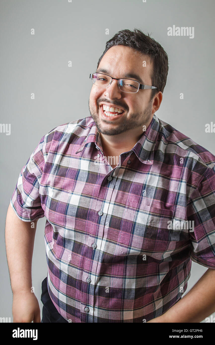 Overweight man laughing hi-res stock photography and images - Alamy