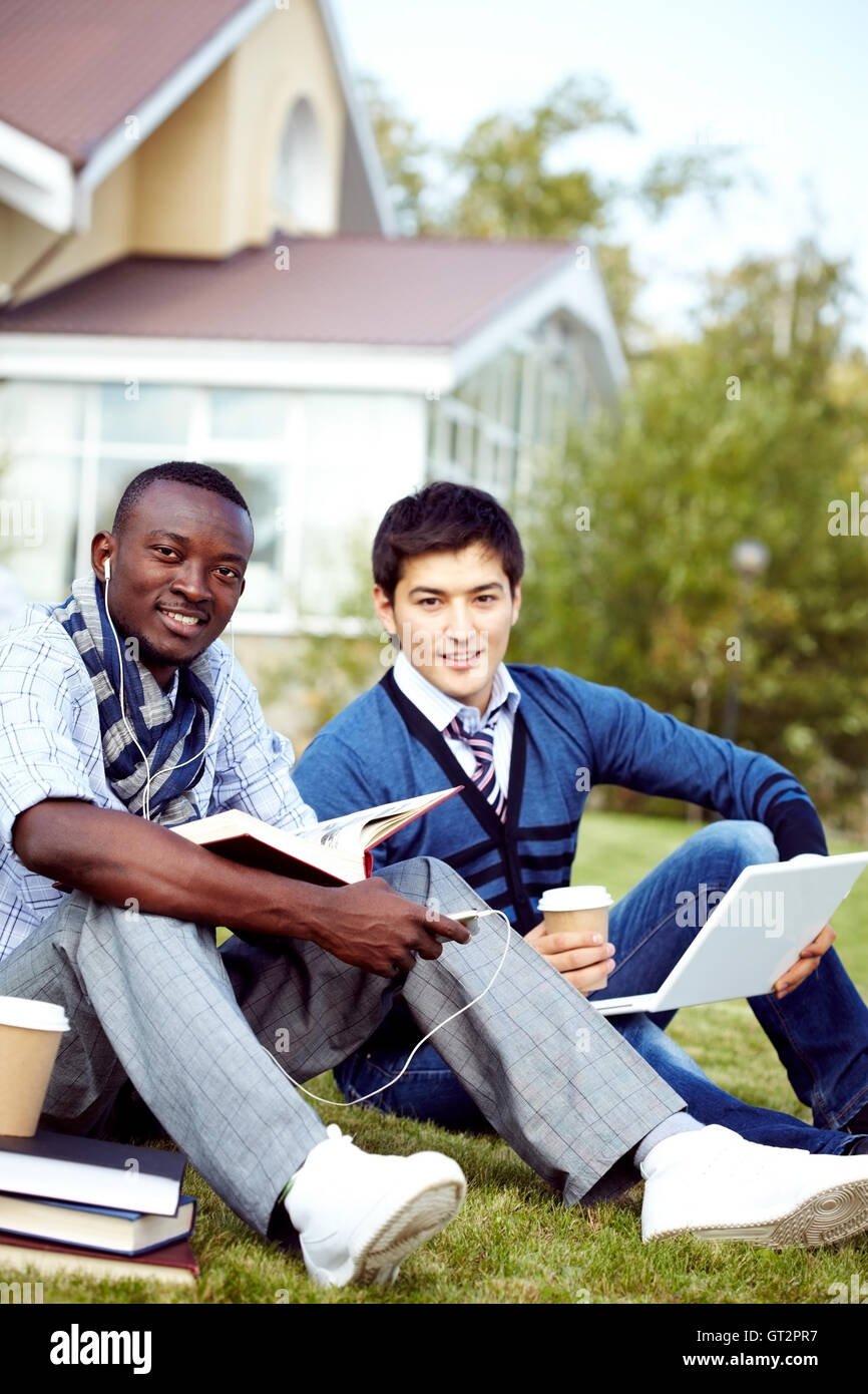 Students in campus Stock Photo - Alamy