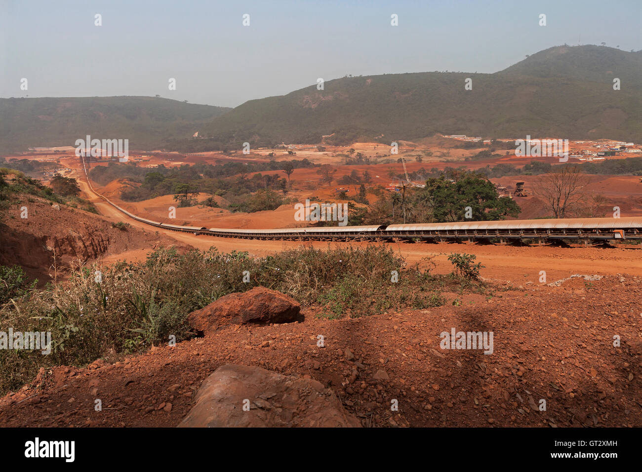 Mining operations for transporting and managing iron ore. Main mine ...