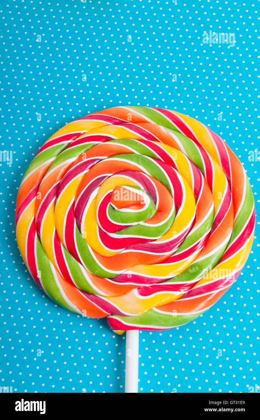 colorful round lollipop Stock Photo - Alamy
