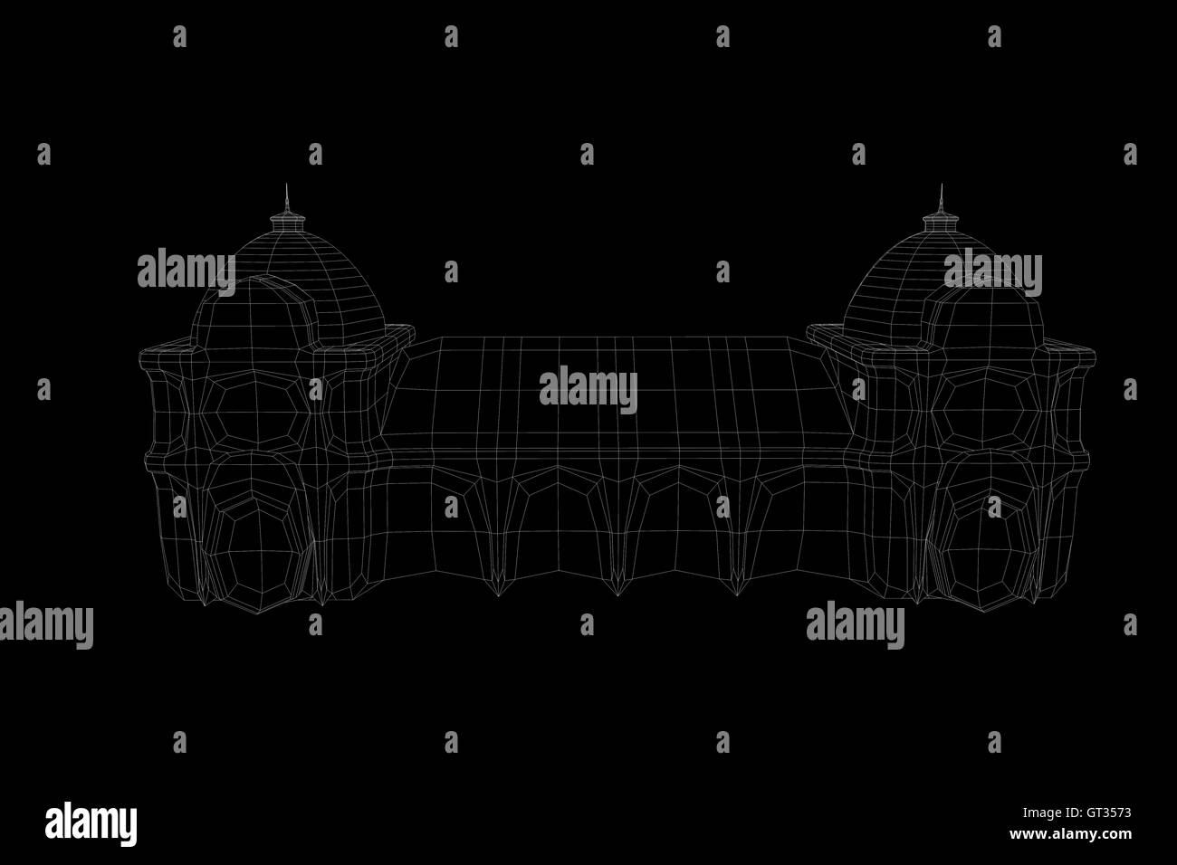 3D Building in Motion. Nice 3D Rendering Stock Photo - Alamy