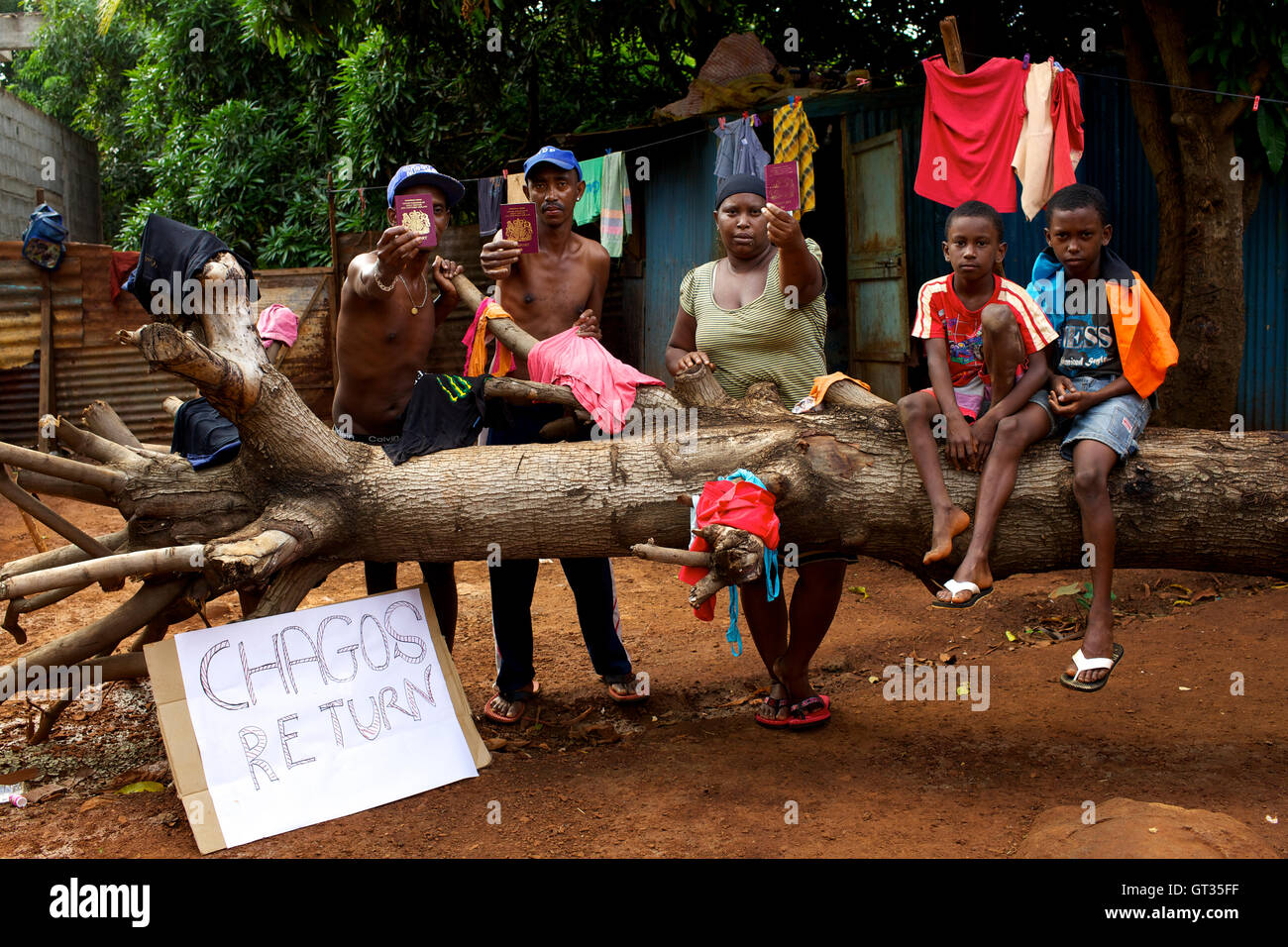 Chagos - 07/04/2012 - Mauritius - The family of Meri Elysee at home in ...