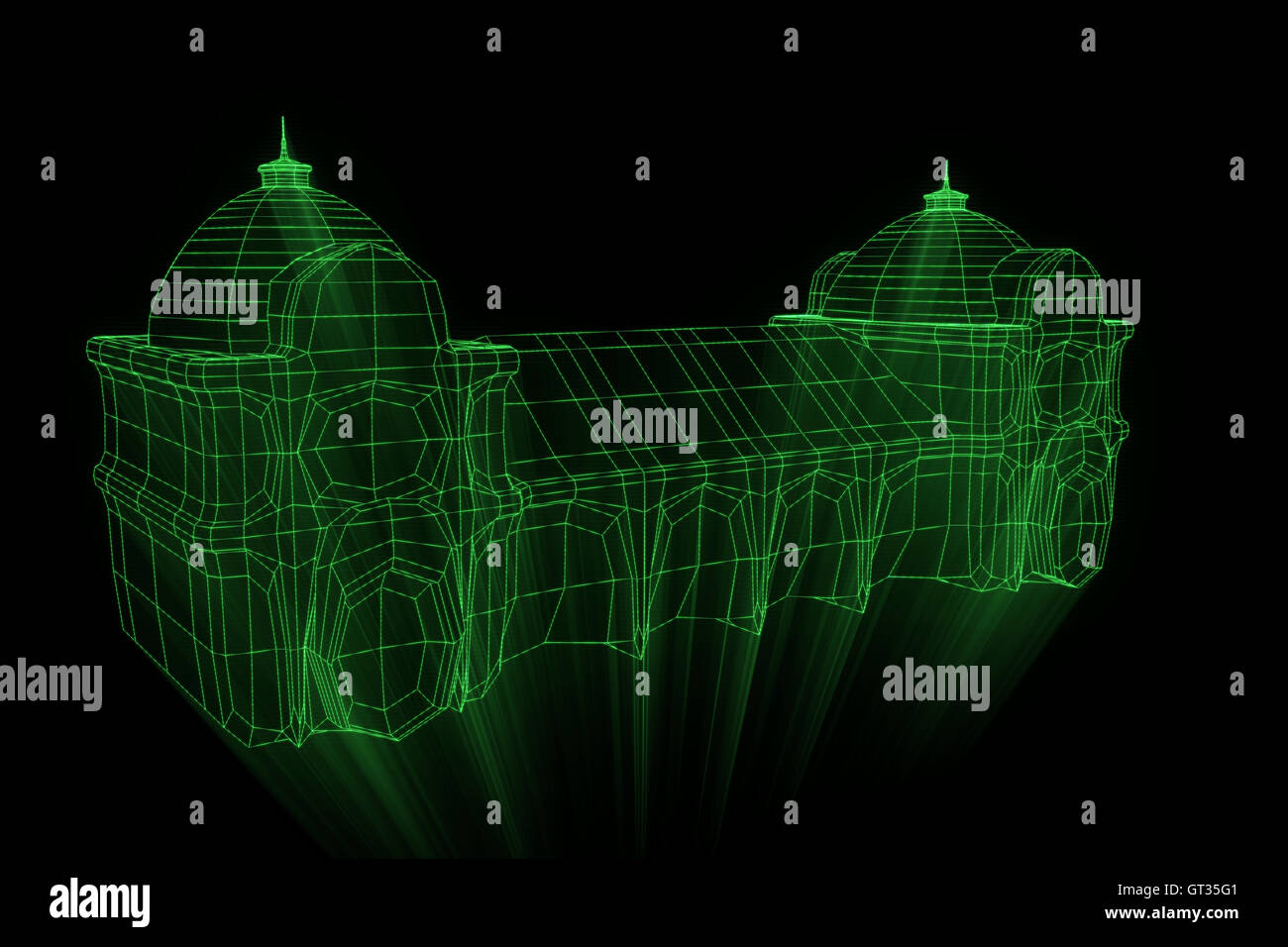 3D Building in Motion. Nice 3D Rendering Stock Photo - Alamy