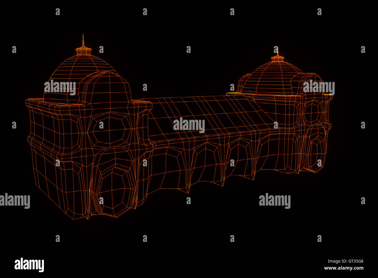 3D Building in Motion. Nice 3D Rendering Stock Photo - Alamy