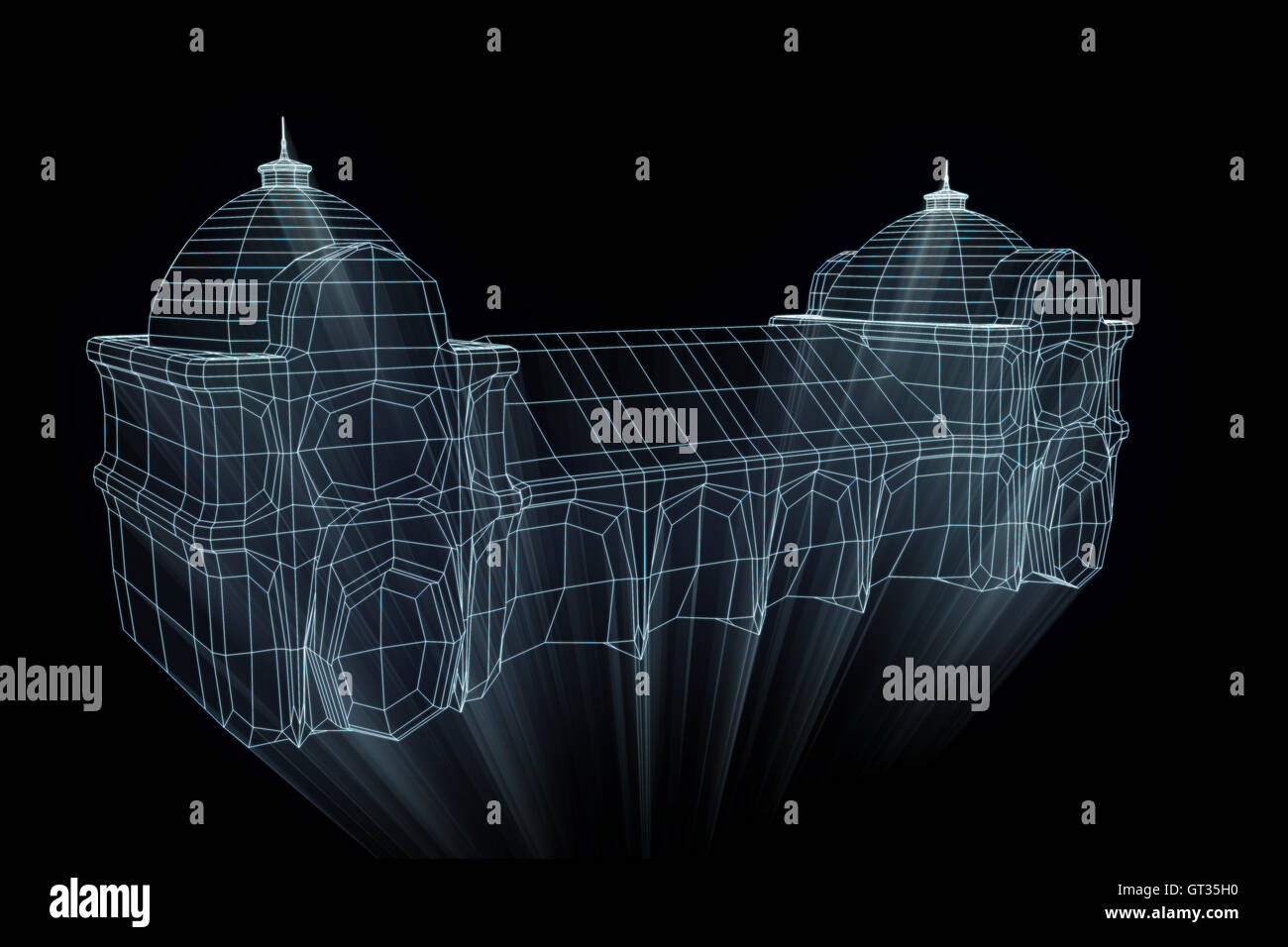 3D Building in Motion. Nice 3D Rendering Stock Photo - Alamy