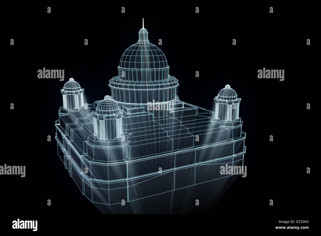 3D Building in Motion. Nice 3D Rendering Stock Photo - Alamy