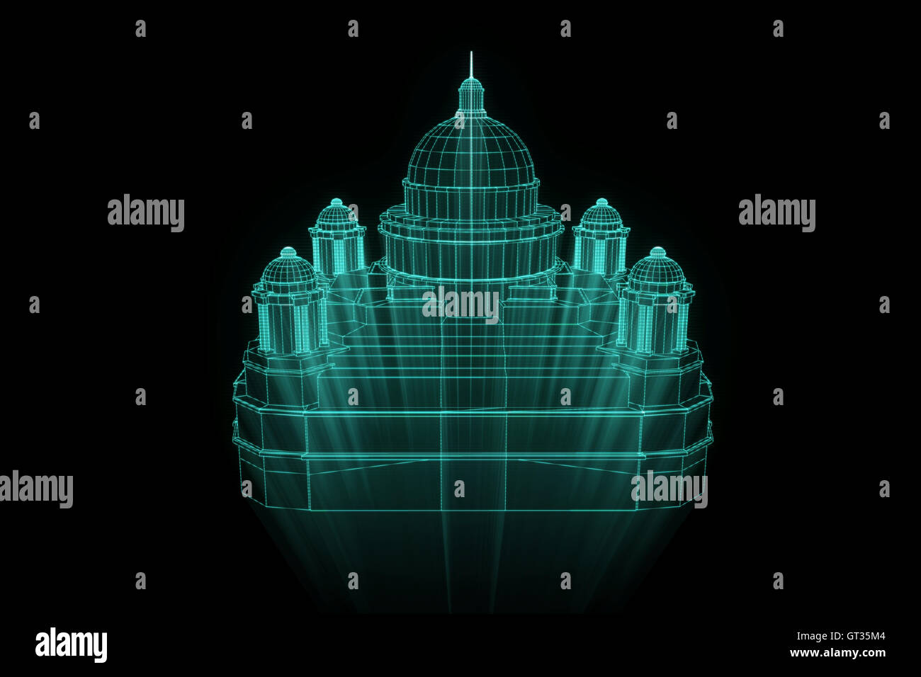 3D Building in Motion. Nice 3D Rendering Stock Photo - Alamy