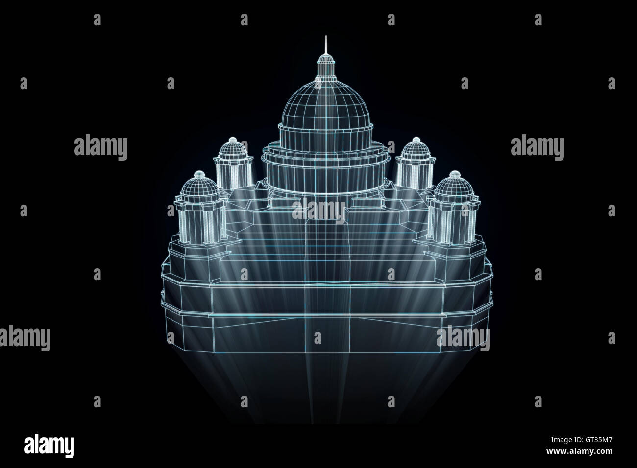 3D Building in Motion. Nice 3D Rendering Stock Photo - Alamy
