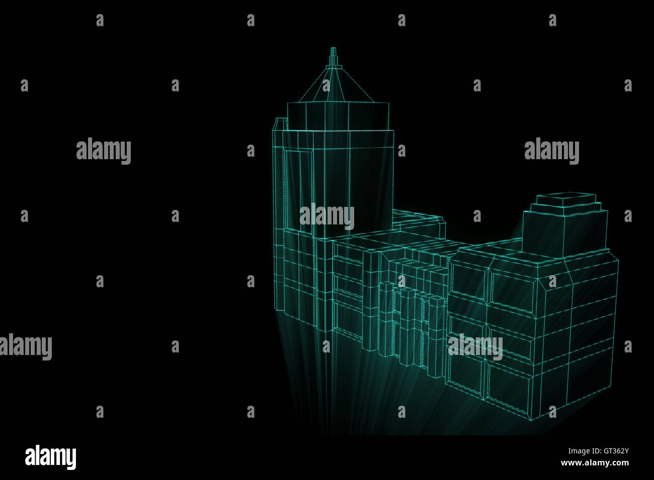 3D Building in Motion. Nice 3D Rendering Stock Photo - Alamy