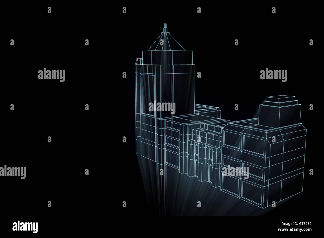 3D Building in Motion. Nice 3D Rendering Stock Photo - Alamy