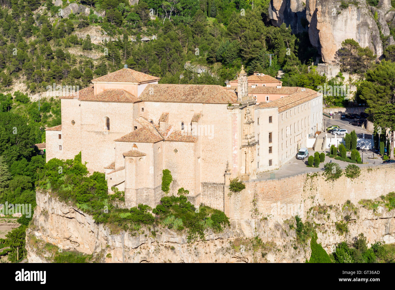 Convento de San Pablo, now the Parador de Cuenca jutting out into the ...
